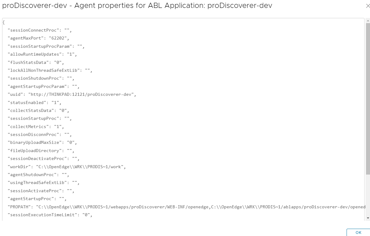 Get Agent Properties - ProDiscoverer tools documentation