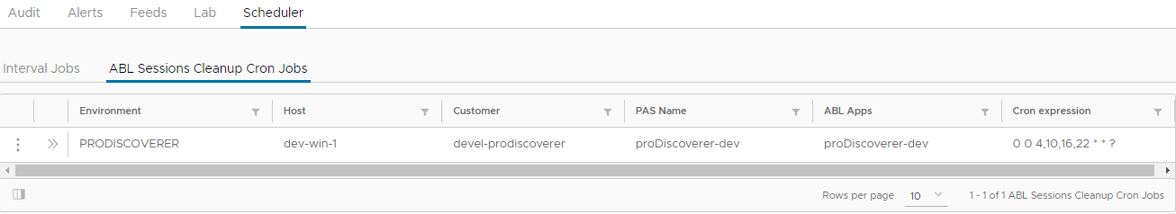 View Scheduled Jobs - ProDiscoverer tools documentation