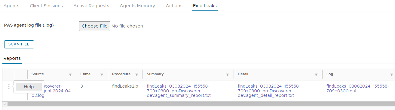 Find Leaks - ProDiscoverer tools documentation